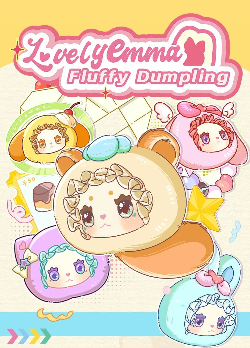 LUCKY EMMA - LOVELY EMMA FLUFFY DUMPLING SERIES- VINYL FACE PLUSH COIN ...